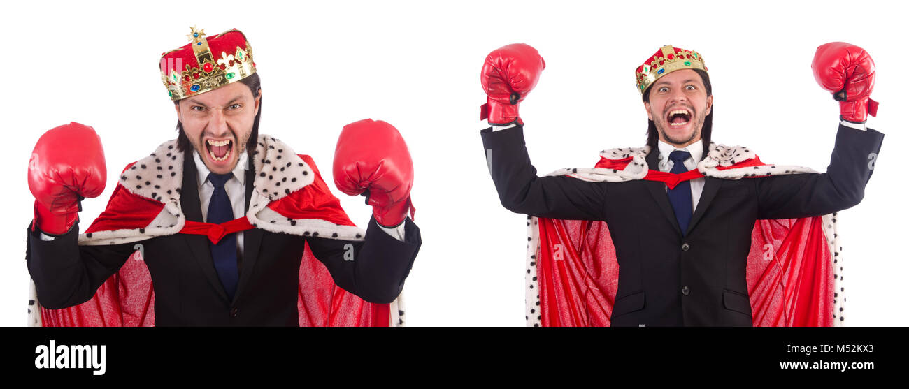 Funny king in white Cut Out Stock Images & Pictures - Alamy