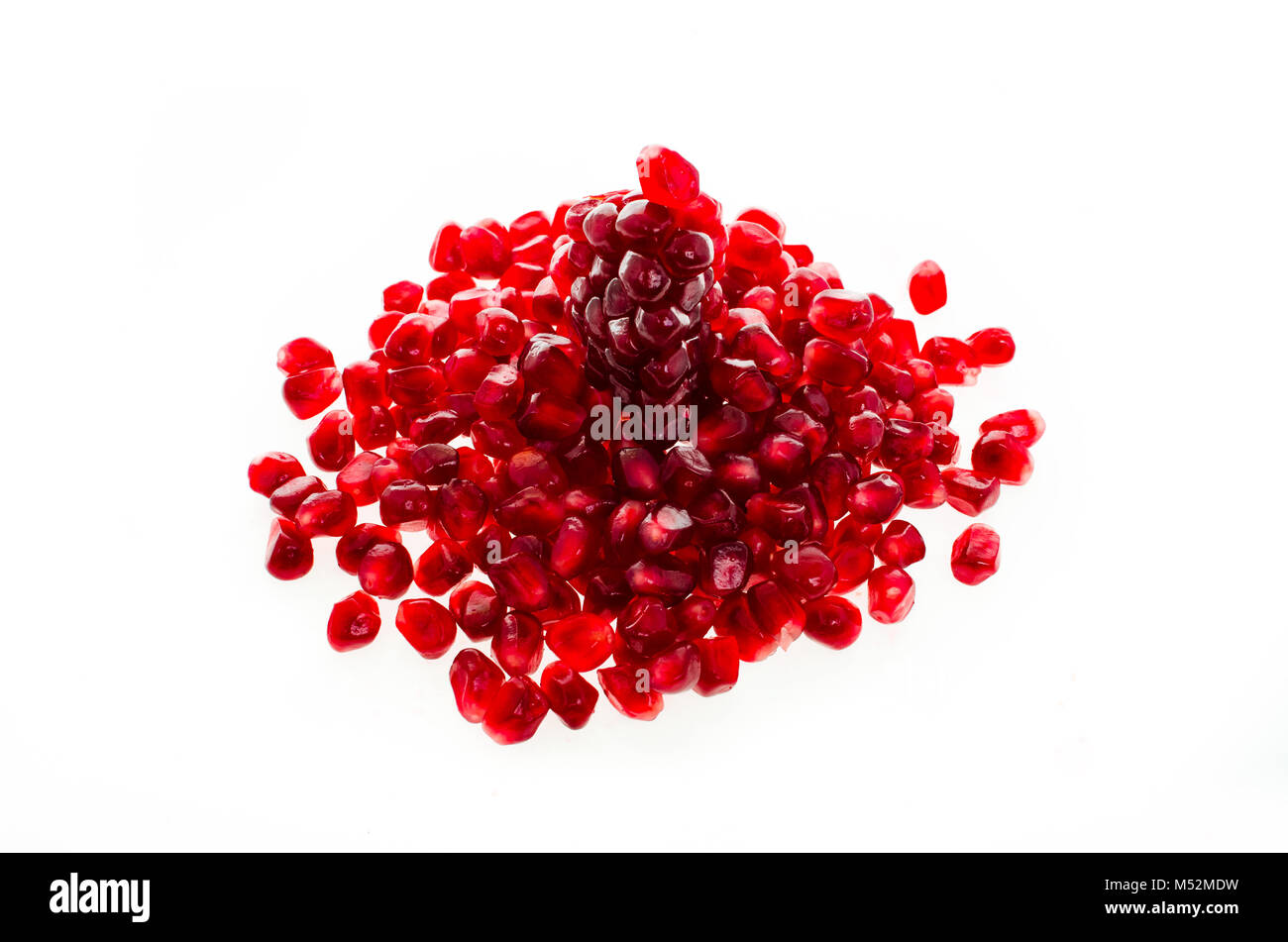 Pile of fresh ripe pomegranates on white isolated background Stock ...