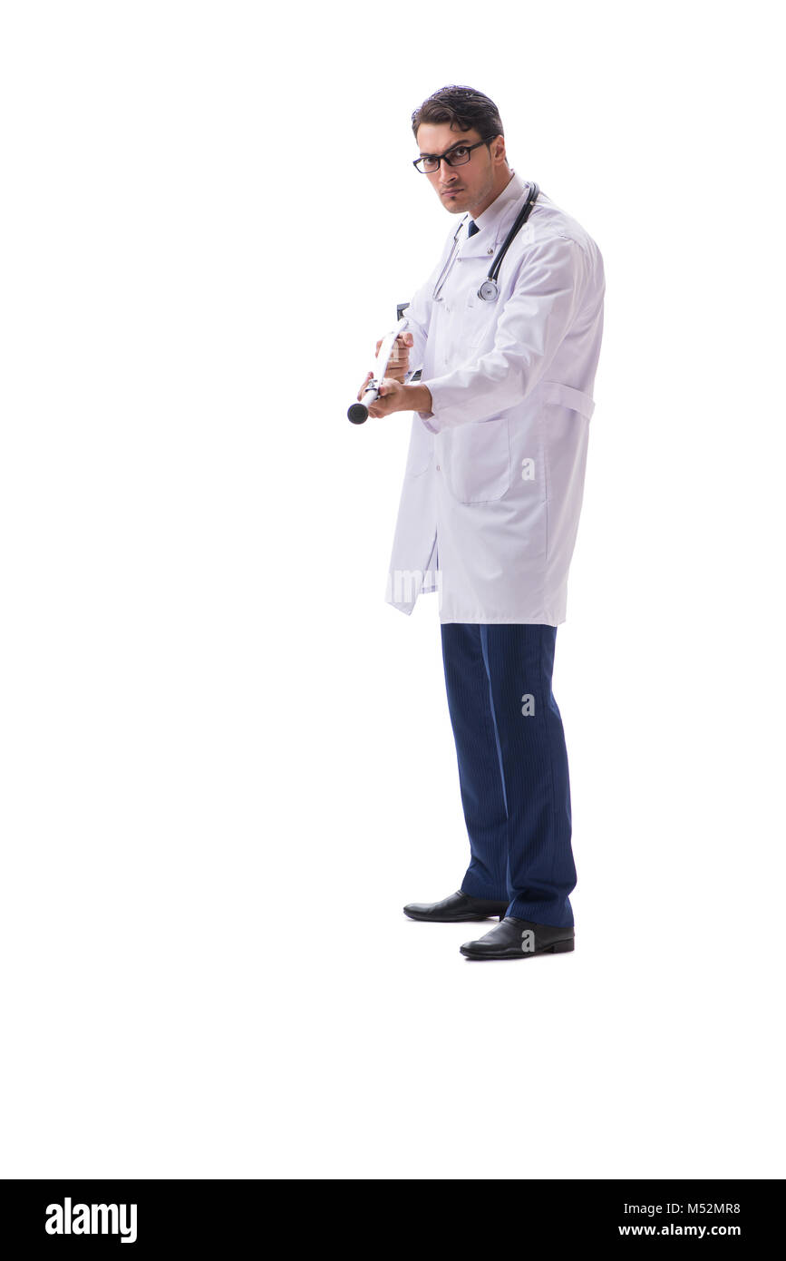 Young doctor physician standing walking isolated on white backgr Stock ...