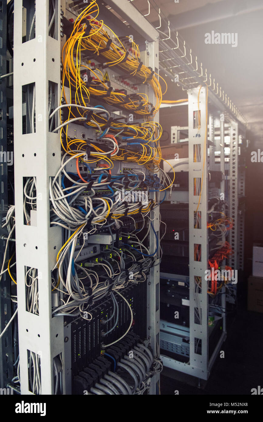 servers in server room Stock Photo - Alamy