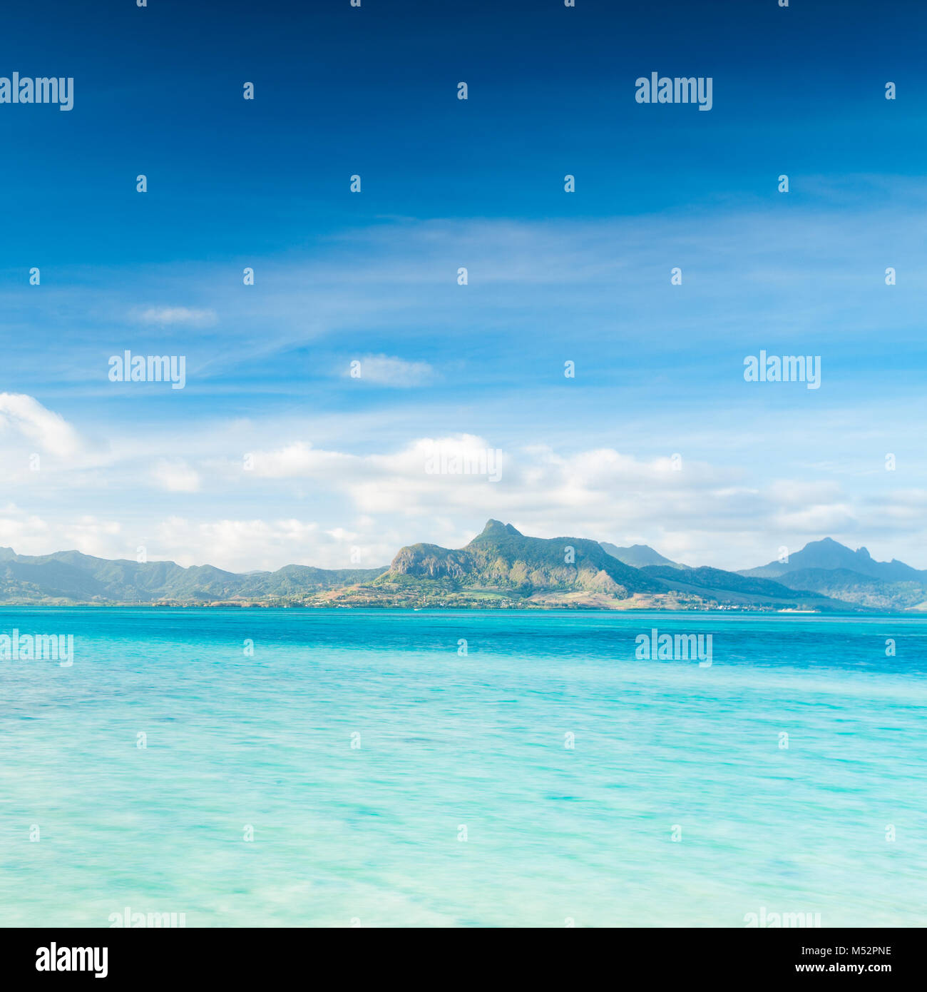 View of a sea at day time. Mauritius Stock Photo - Alamy