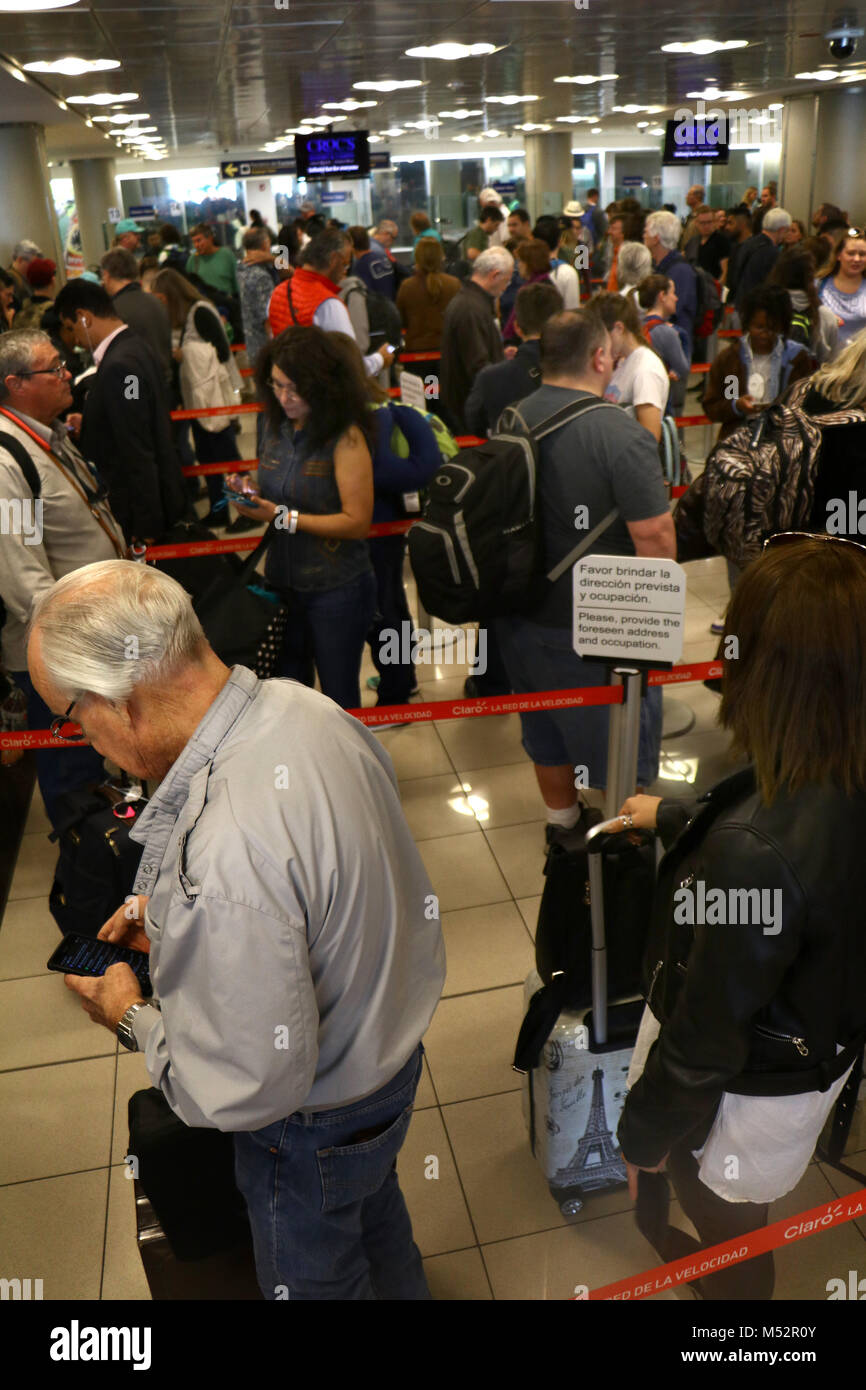 traveler Lines at customs airport San Jose Costa Rica Stock Photo - Alamy