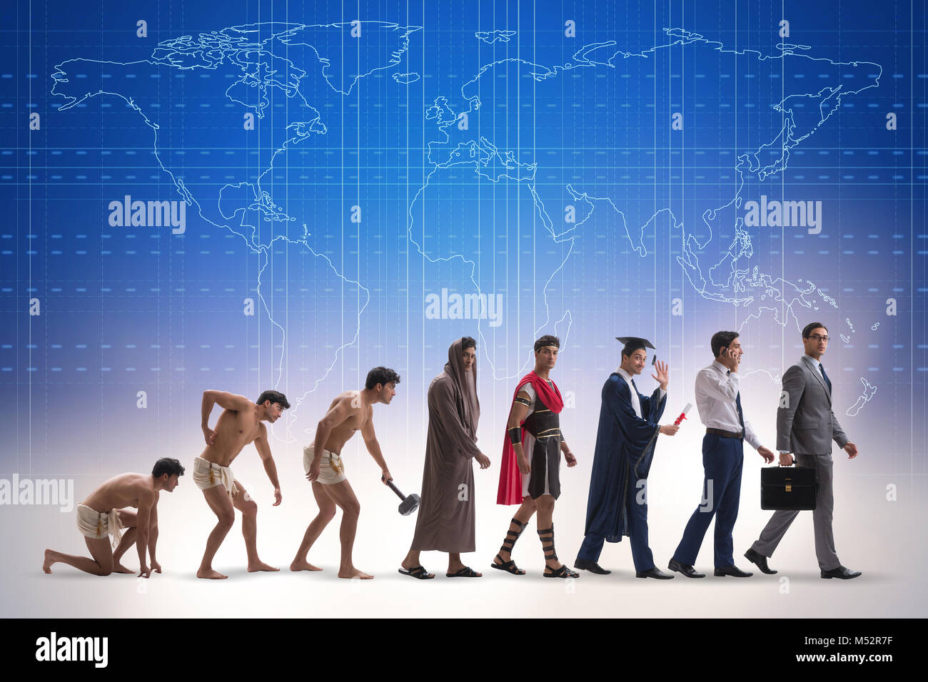 Evolution of man from ape hi-res stock photography and images - Alamy