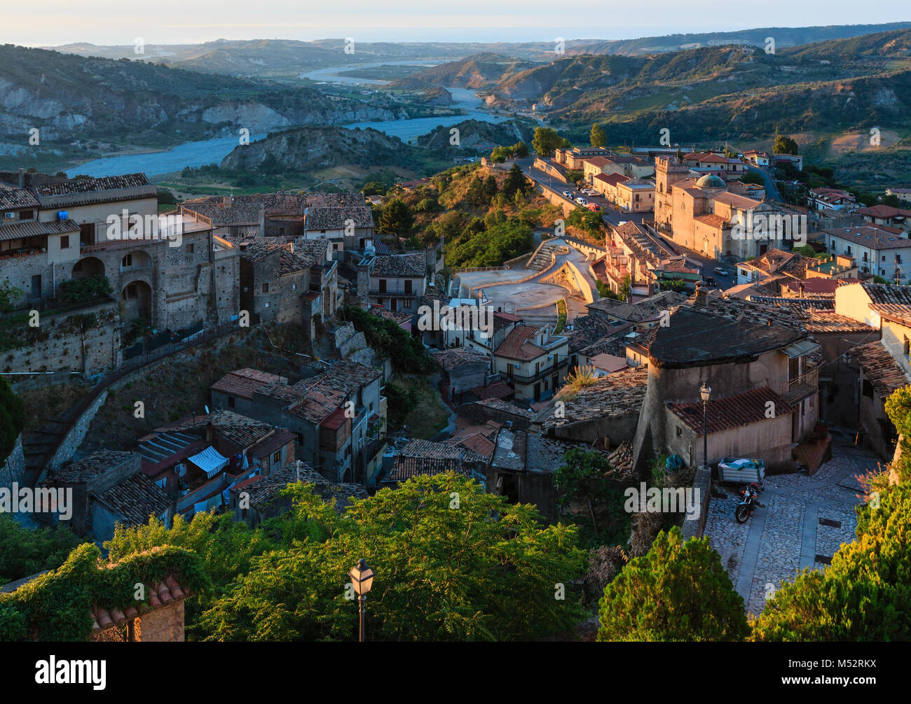 Sunrise Stilo village, Calabria, Italy Stock Photo - Alamy