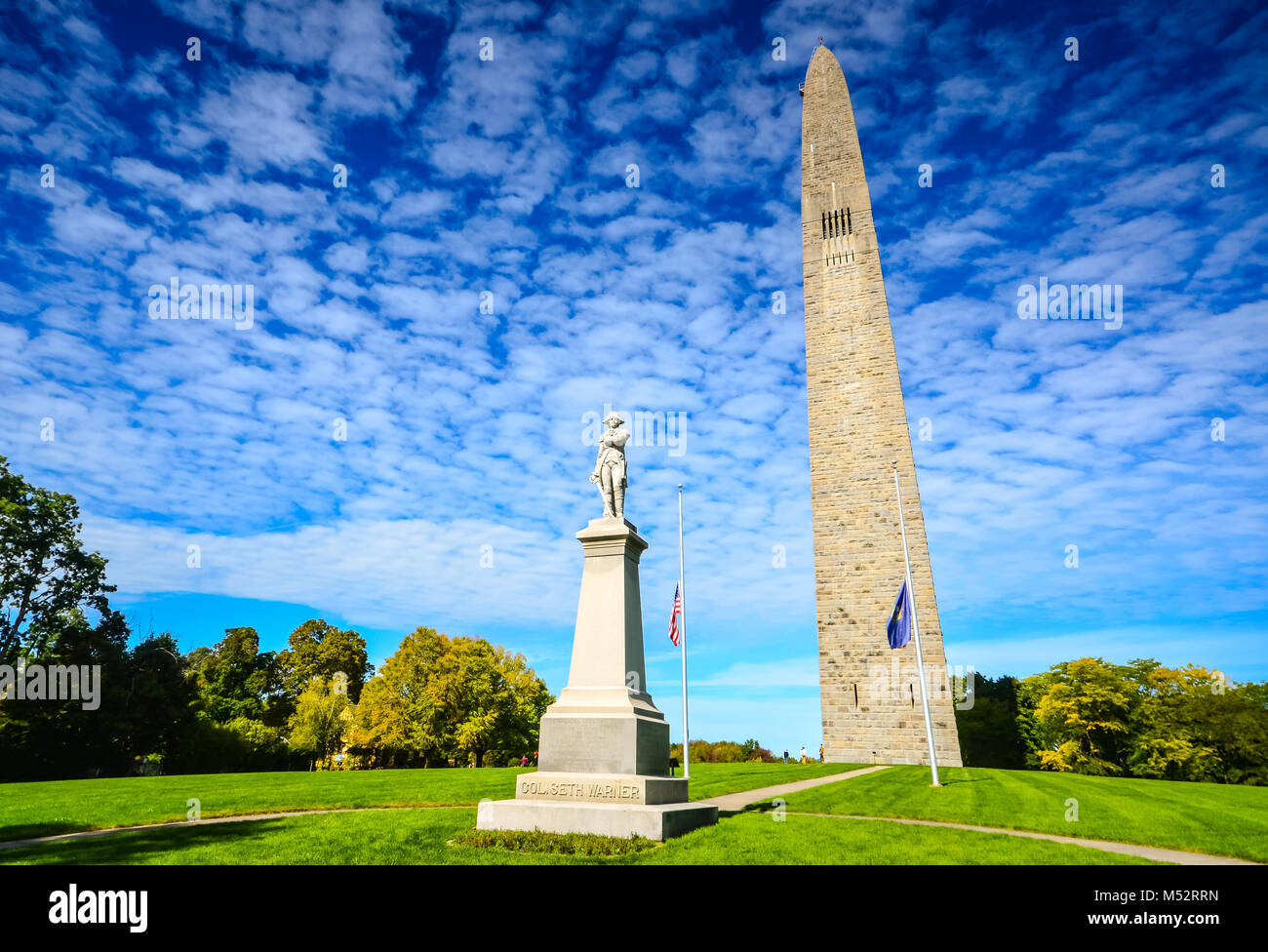The Bennington Battle Monument is a 301-or-306-foot-high stone obelisk ...