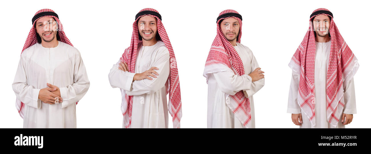 Arab man isolated on white background Stock Photo - Alamy