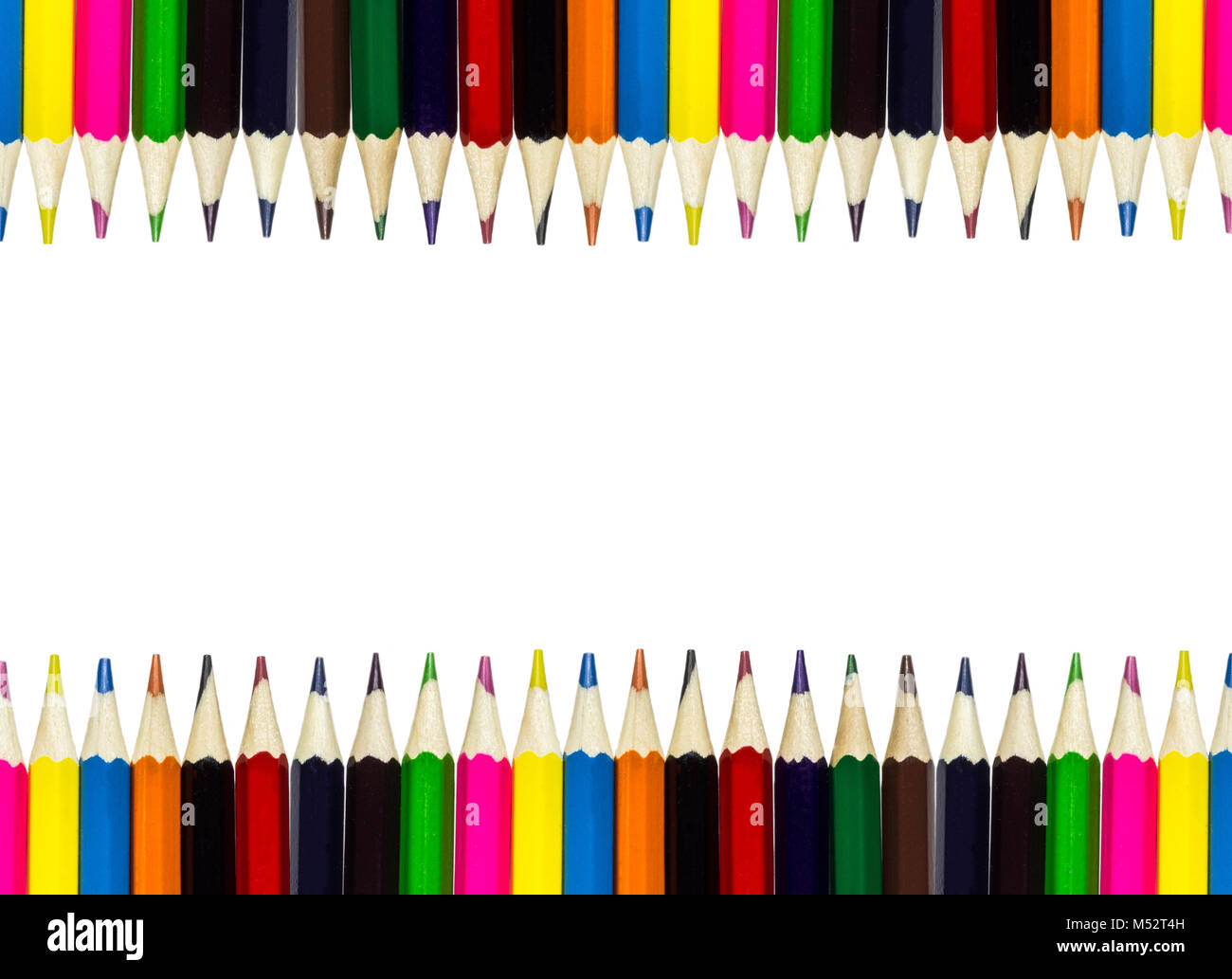 line of colored pencils Stock Photo - Alamy