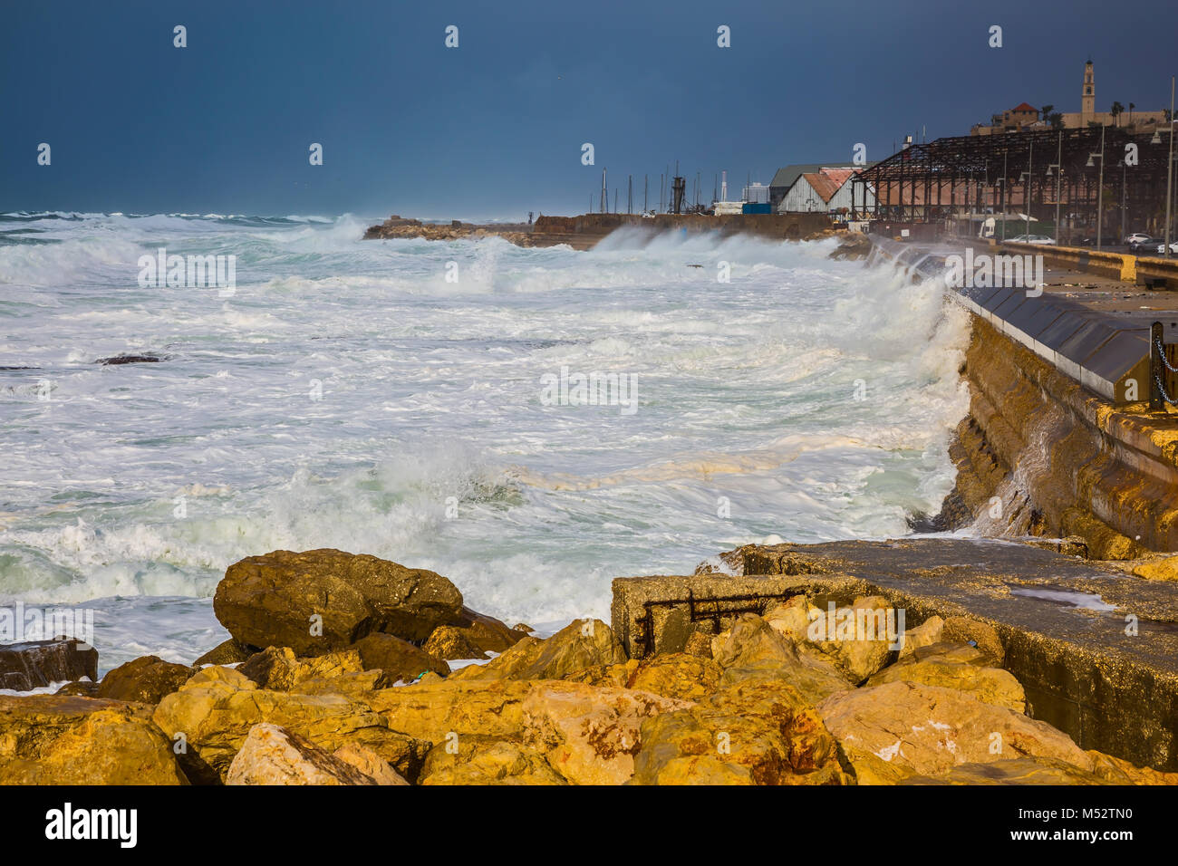 Whole gale in the Mediterranean Sea Stock Photo - Alamy