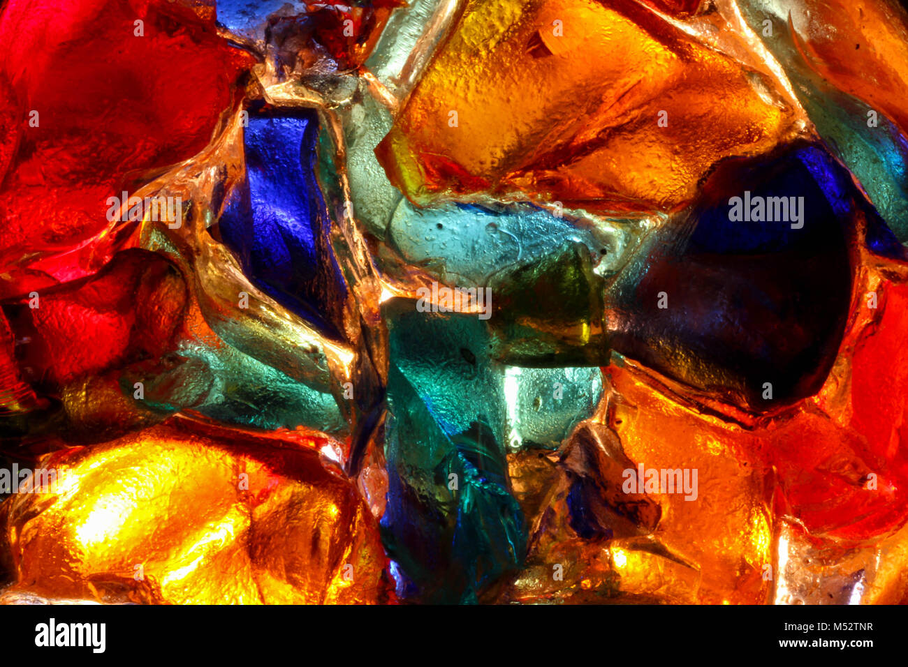 Closeup of back lit stained abstract glass pattern Stock Photo - Alamy