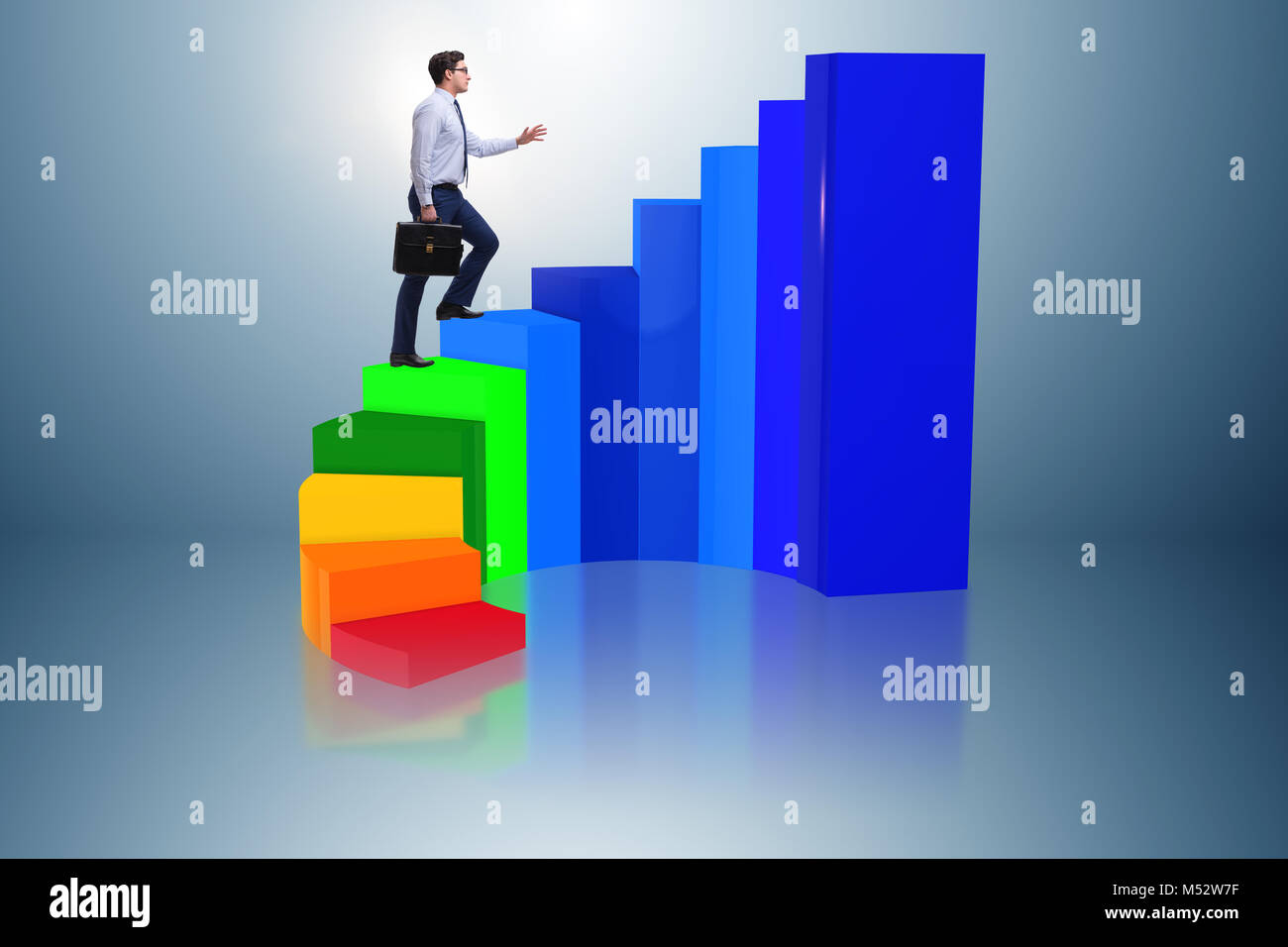 Career development with stairs in business concept Stock Photo - Alamy