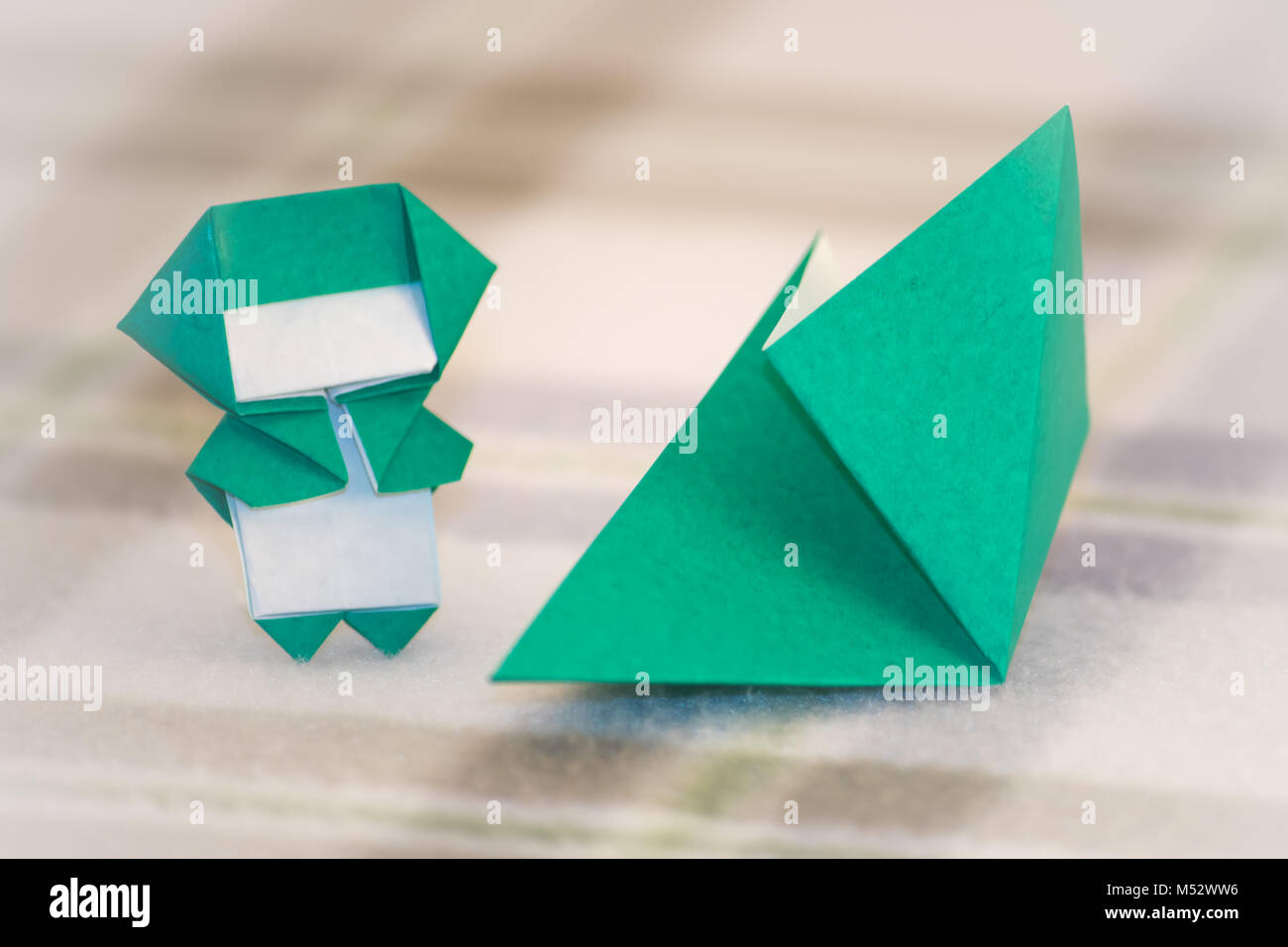 The Little Ninja Kid are Teaching How to Play Origami Stock Photo - Alamy