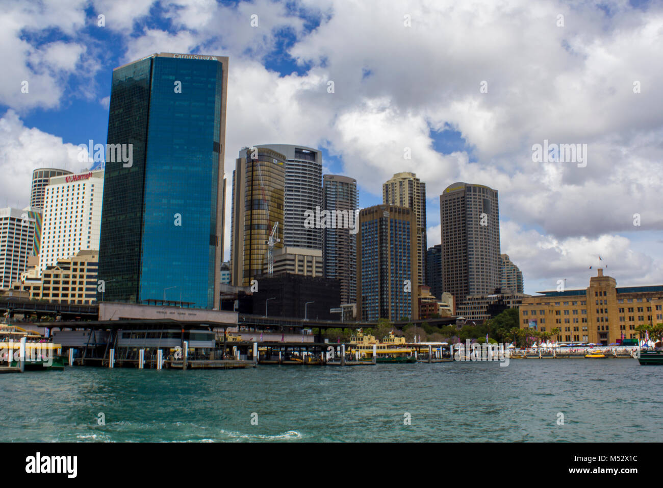 Sydney Ferries and high-rise buildings at Circular Quay in Sydney Stock ...
