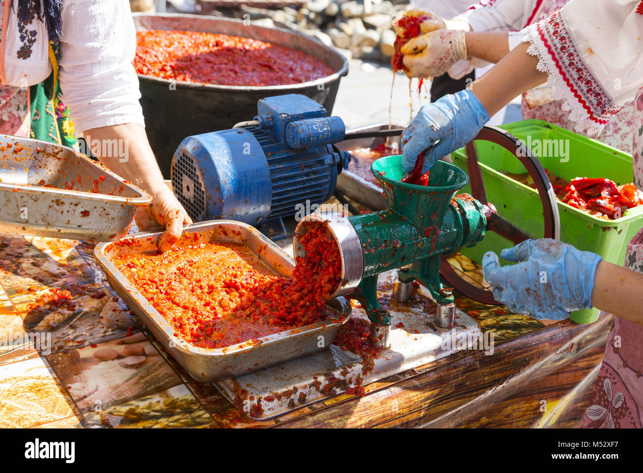 Making of Ajvar Stock Photo - Alamy