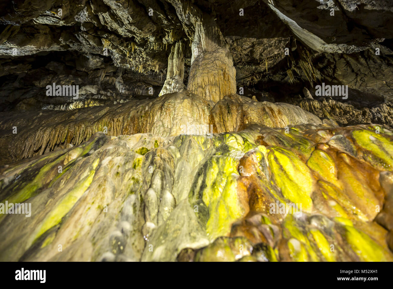 Inside of a beautiful colourful cave Stock Photo - Alamy