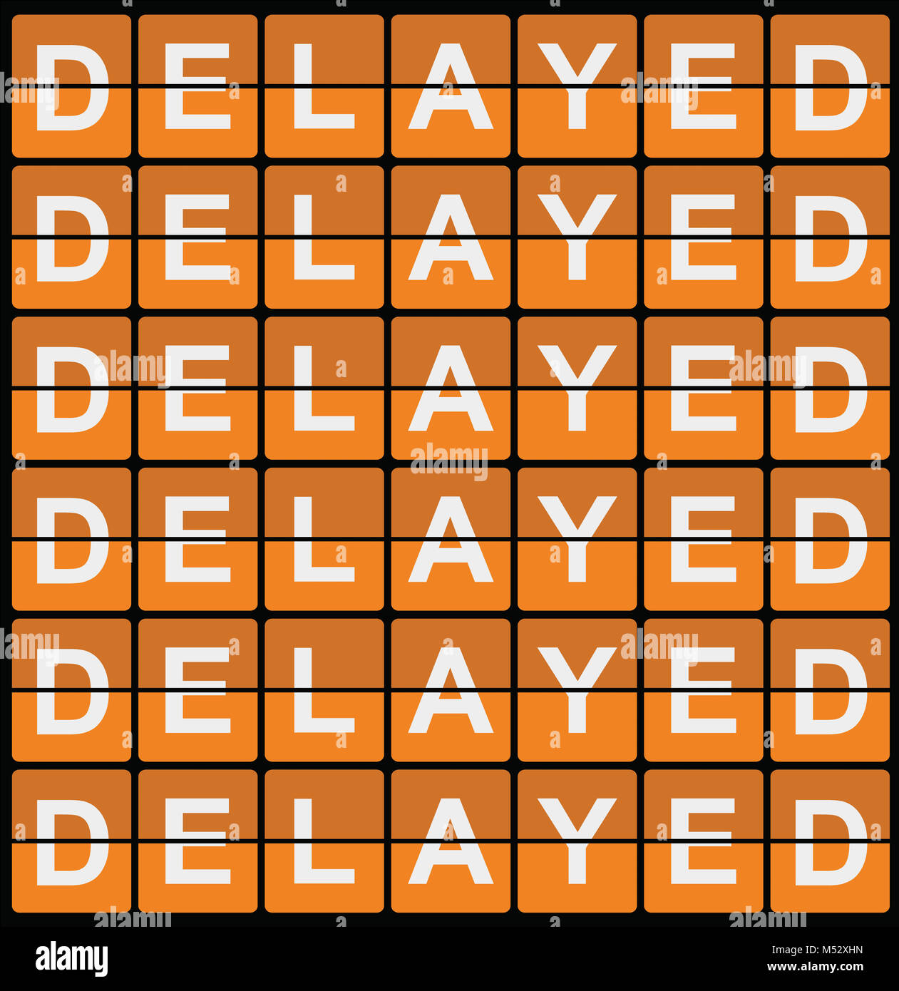 Retro Style Delayed Sign Stock Photo - Alamy