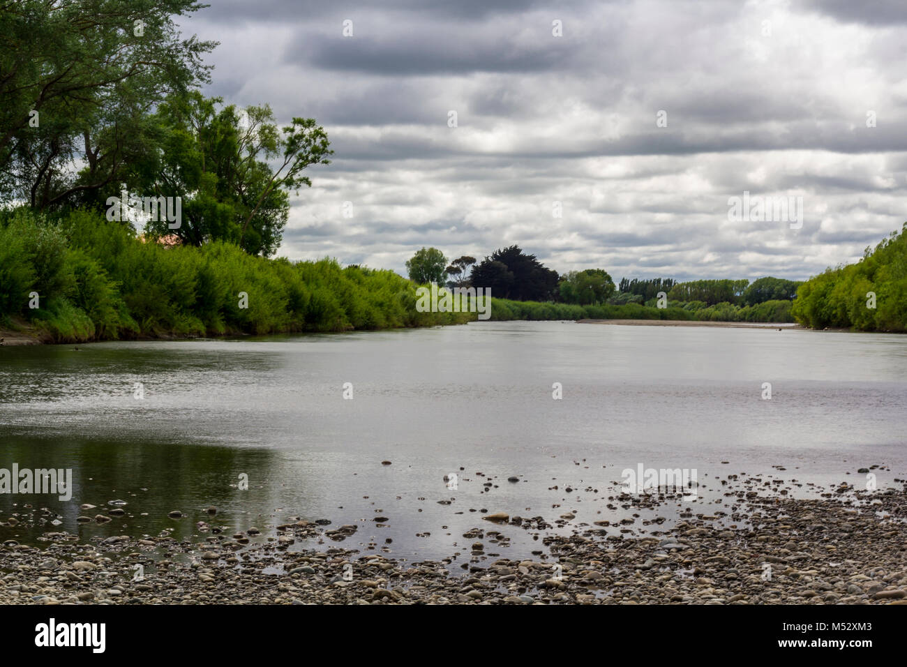 Beautiful river with nature surrounding, New Zealand Stock Photo - Alamy