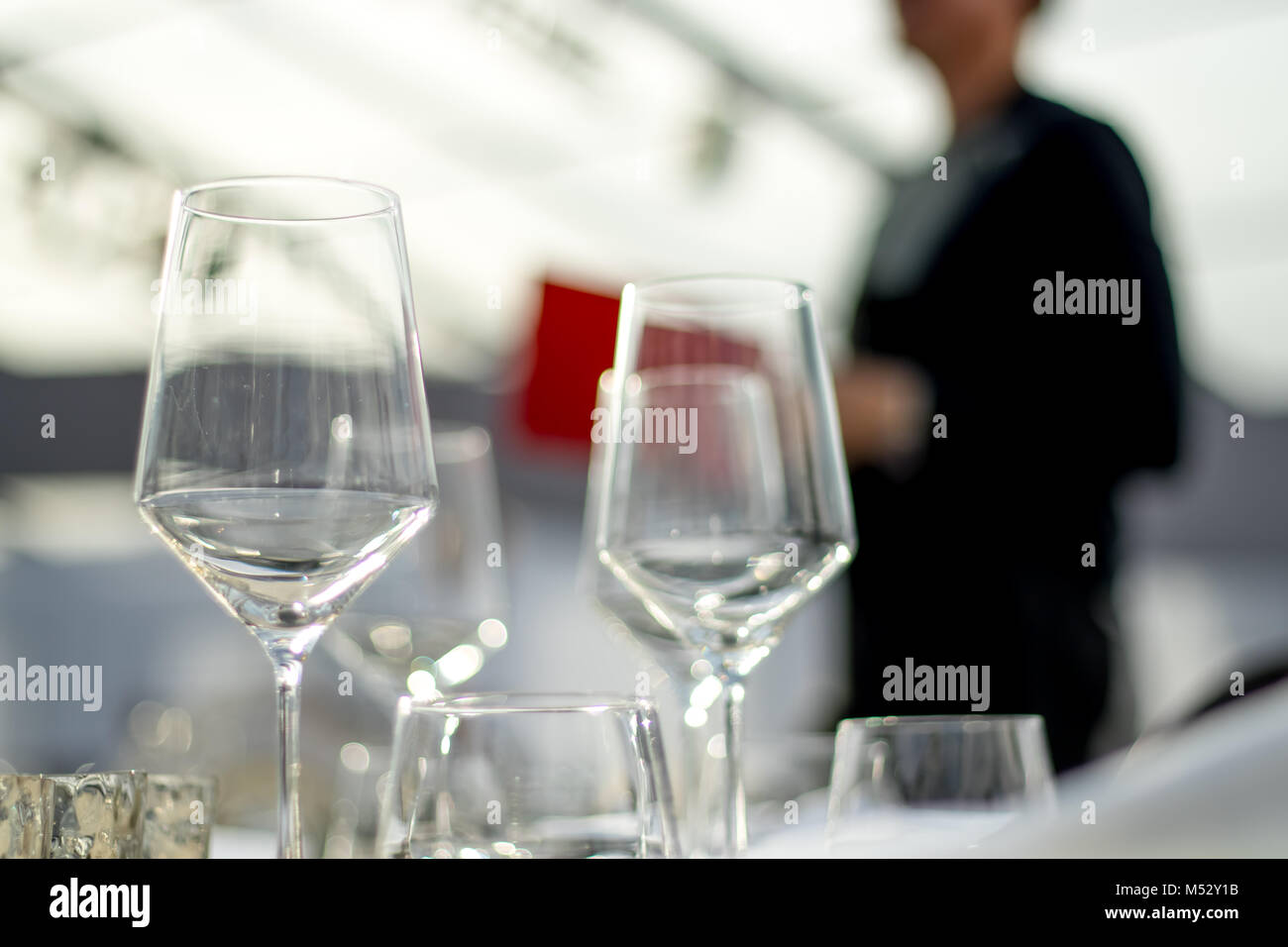 Party Setting with Bokeh Background Stock Photo - Alamy