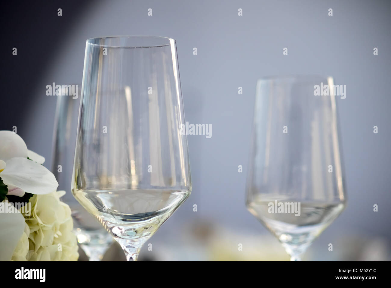 Party Setting with Bokeh Background Stock Photo - Alamy