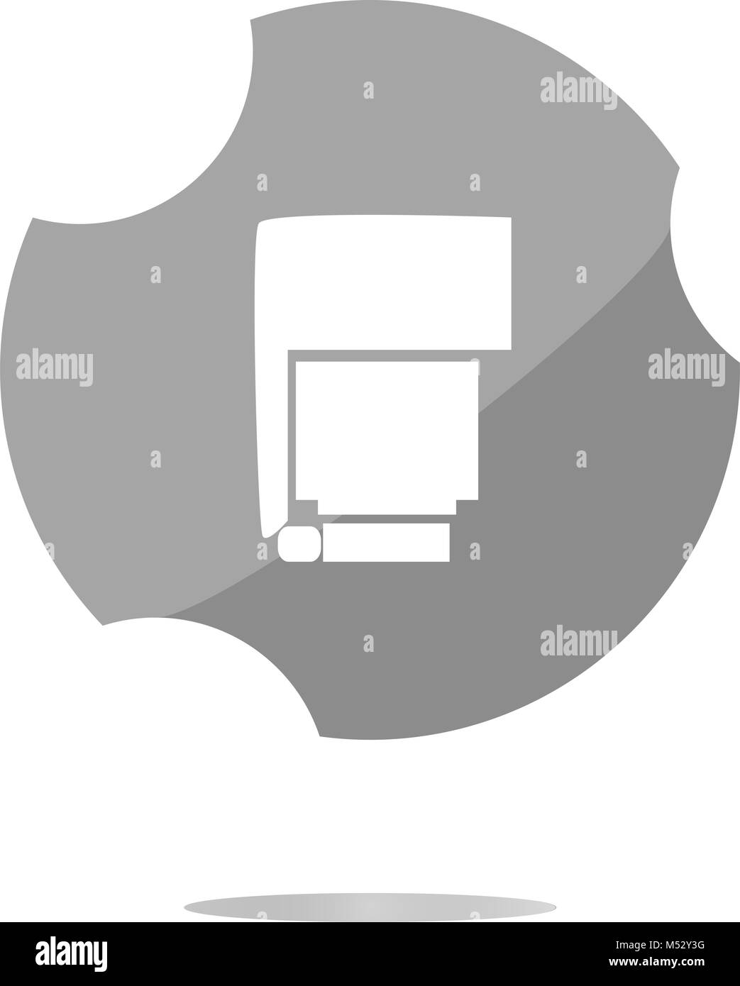 photo flash web icon, button isolated on white Stock Photo - Alamy