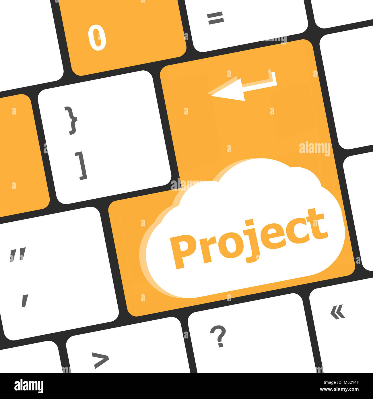 future time concept with project key on computer keyboard Stock Photo ...