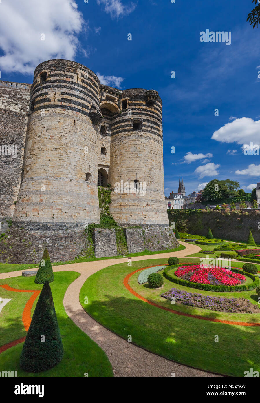Angers castle in the Loire Valley - France Stock Photo - Alamy