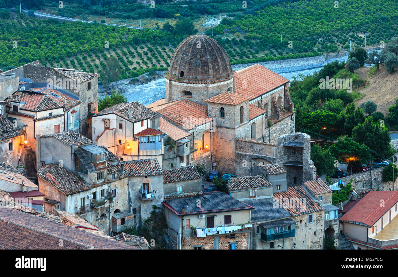 Sunrise Stilo village, Calabria, Italy Stock Photo - Alamy