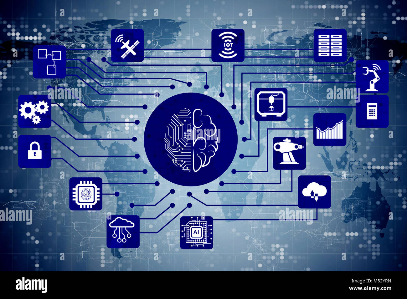 Artificial intelligence modern computing concept Stock Photo - Alamy