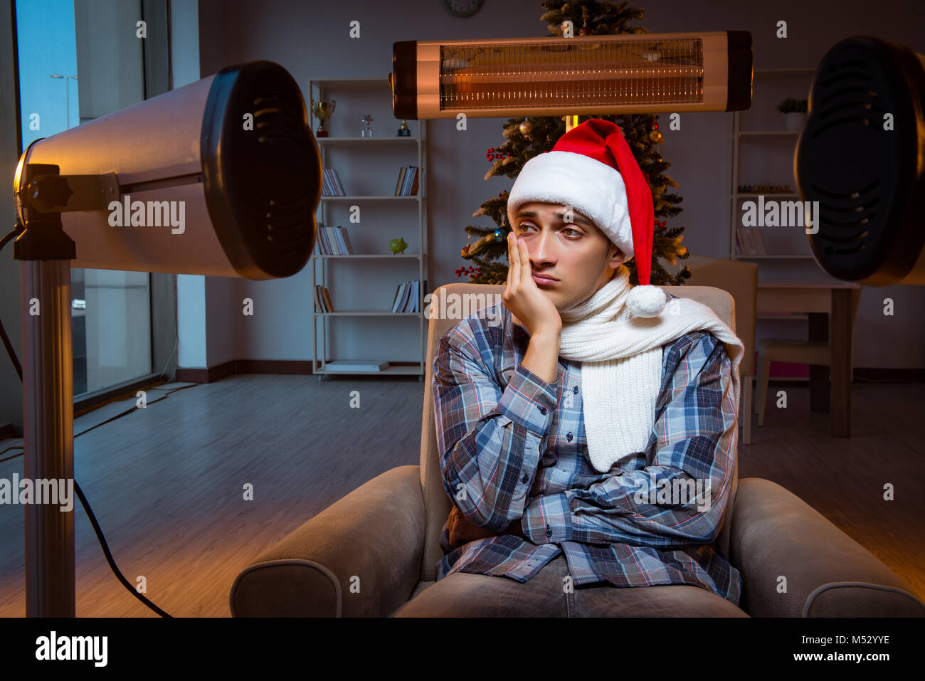 Man suffering from cold at home Stock Photo - Alamy