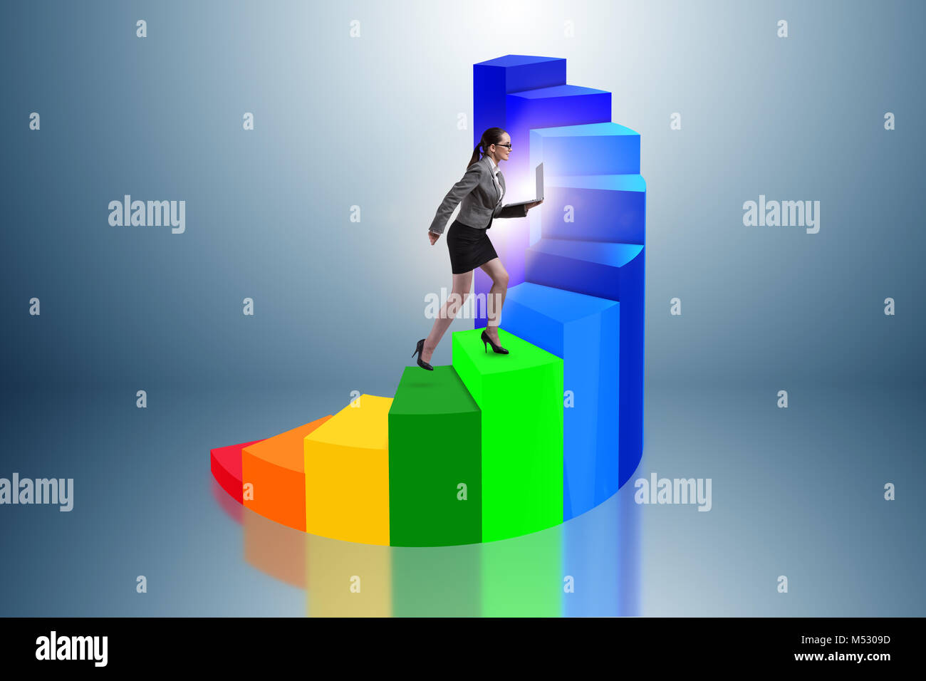 Career development with stairs in business concept Stock Photo - Alamy