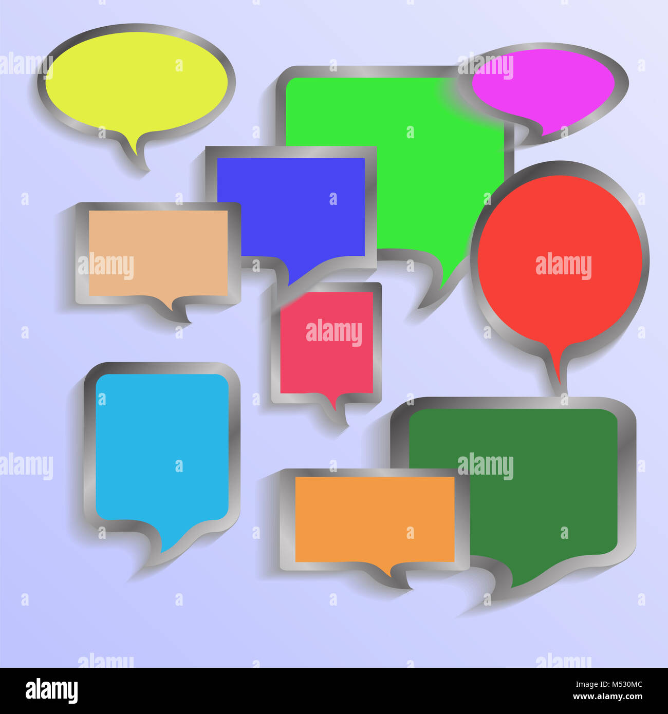 Set of Colorful Speech Bubbles Stock Photo - Alamy