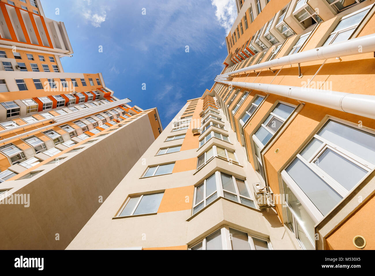 wide angle shot of new residential buildings Stock Photo - Alamy