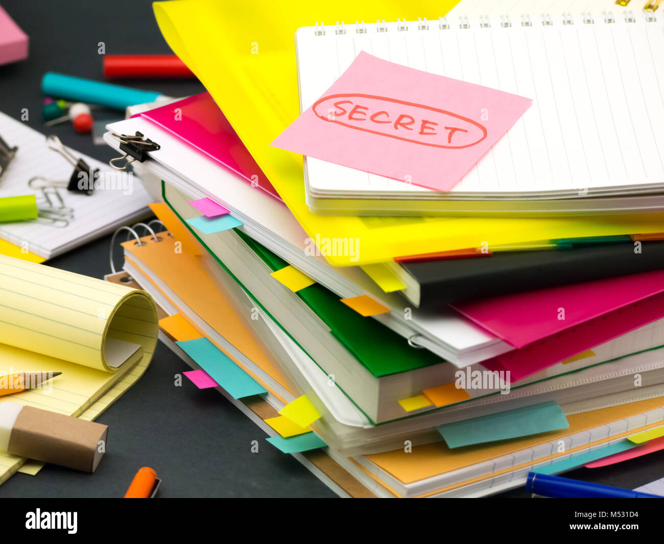 The Pile of Business Documents; Secret Stock Photo - Alamy