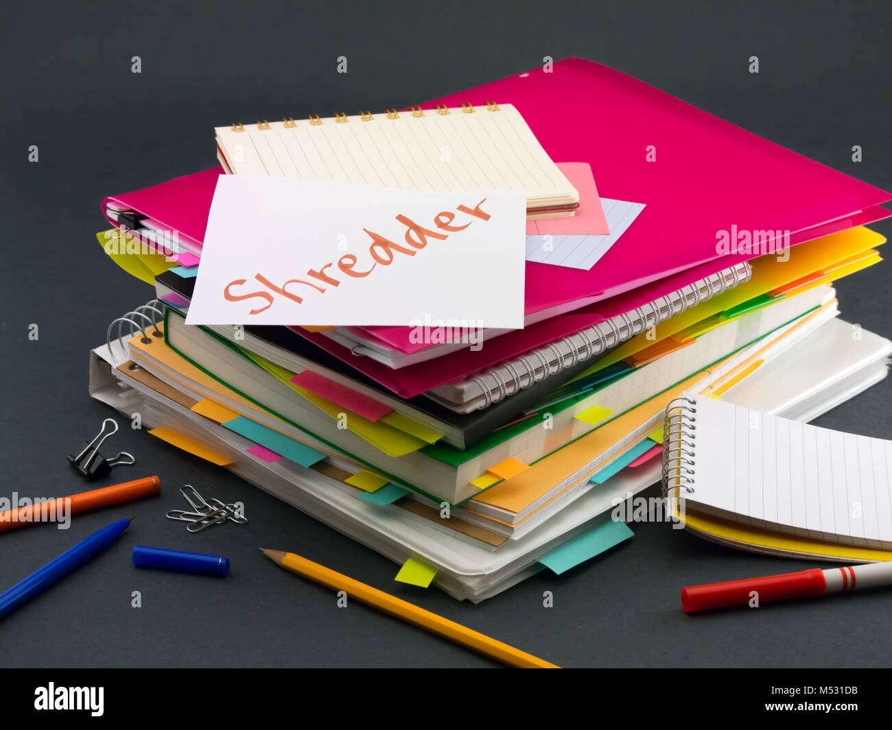 Business report pile hi-res stock photography and images - Alamy