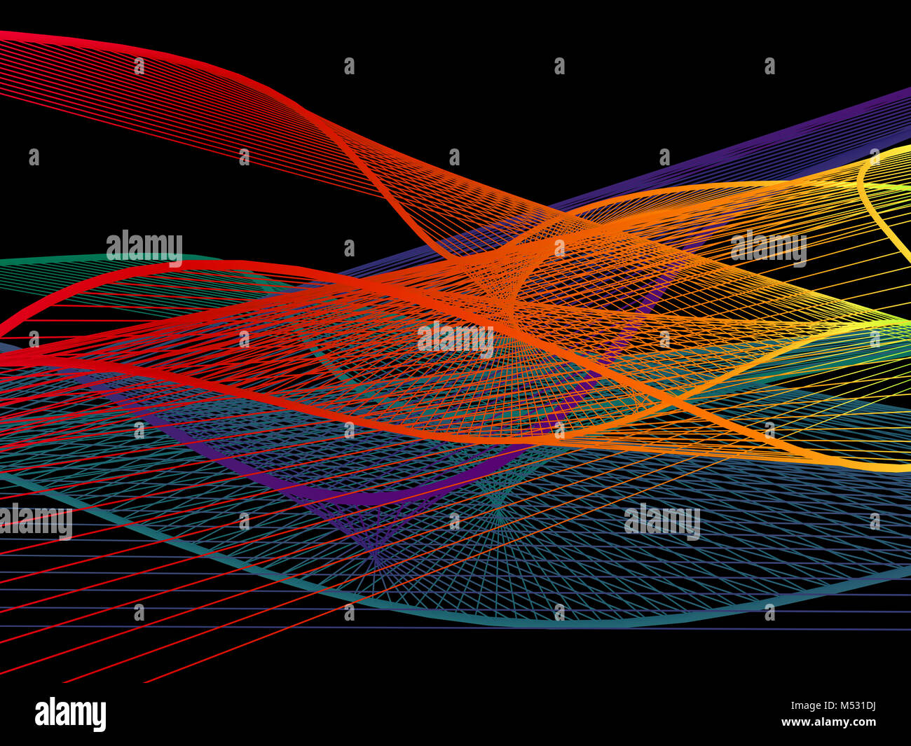 Dynamic and Bright Linear Spiral with Colorful Gradient Stock Photo - Alamy