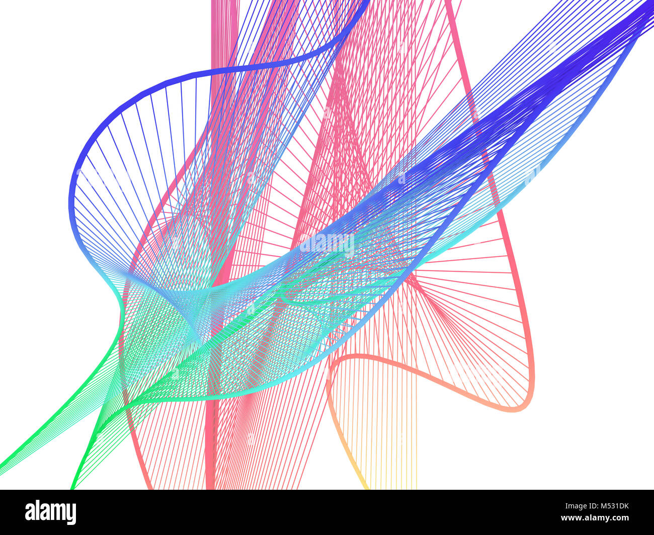 Dynamic and Bright Linear Spiral with Colorful Gradient Stock Photo - Alamy
