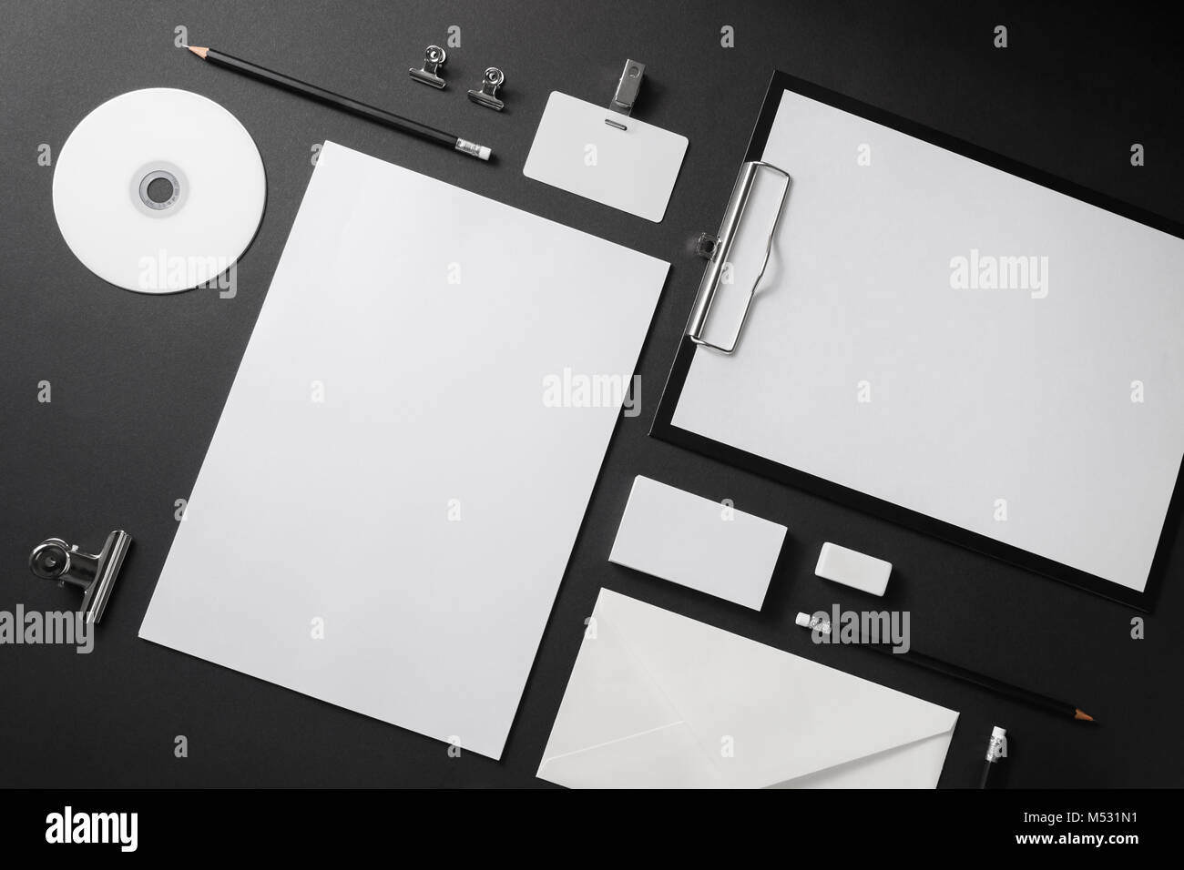 Blank stationery set Stock Photo - Alamy