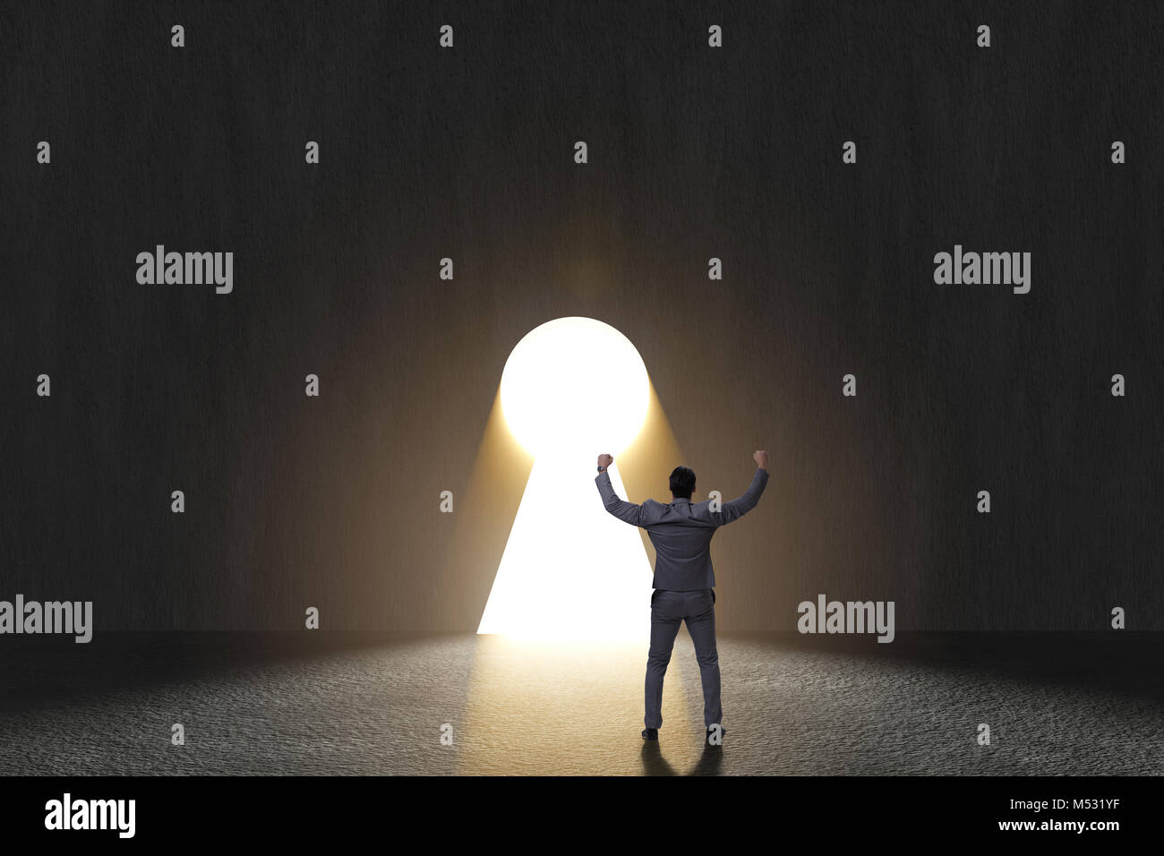 Businessman facing difficult choice dilemma Stock Photo - Alamy