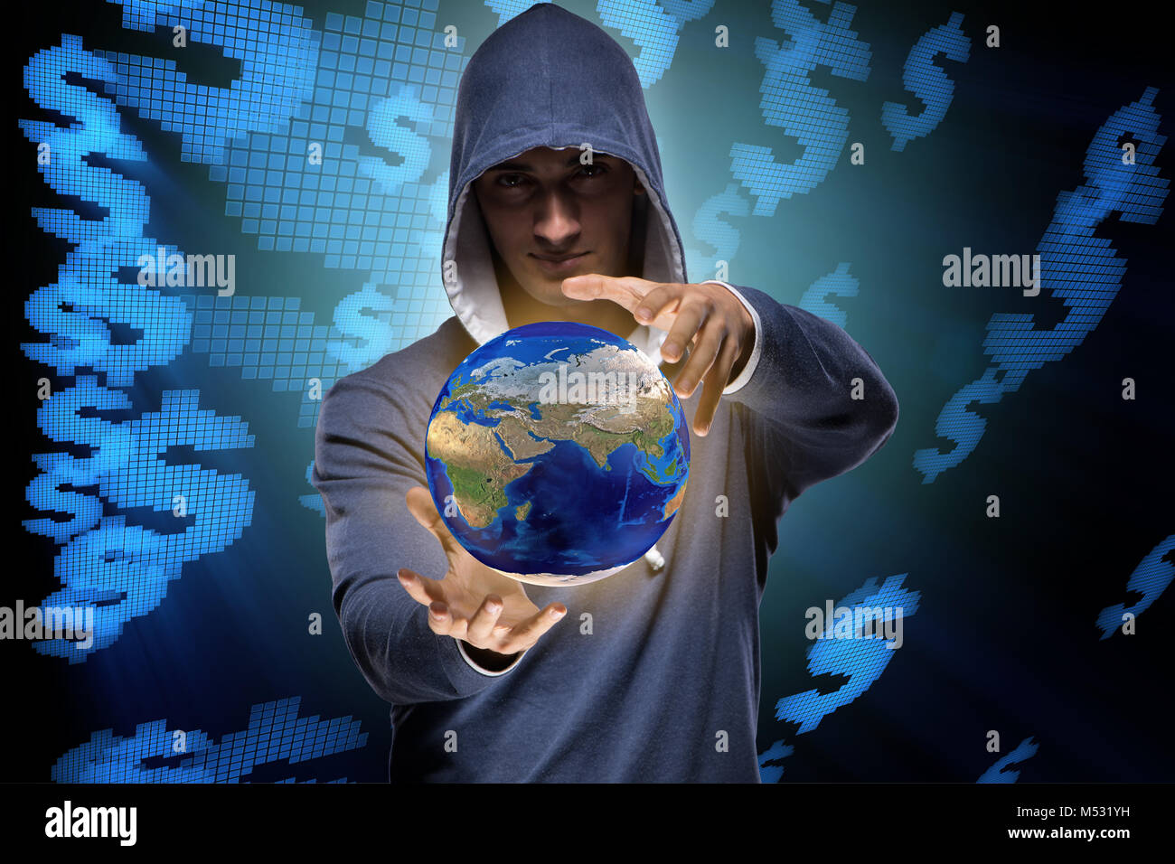 Hacker hacking banking financial system Stock Photo - Alamy