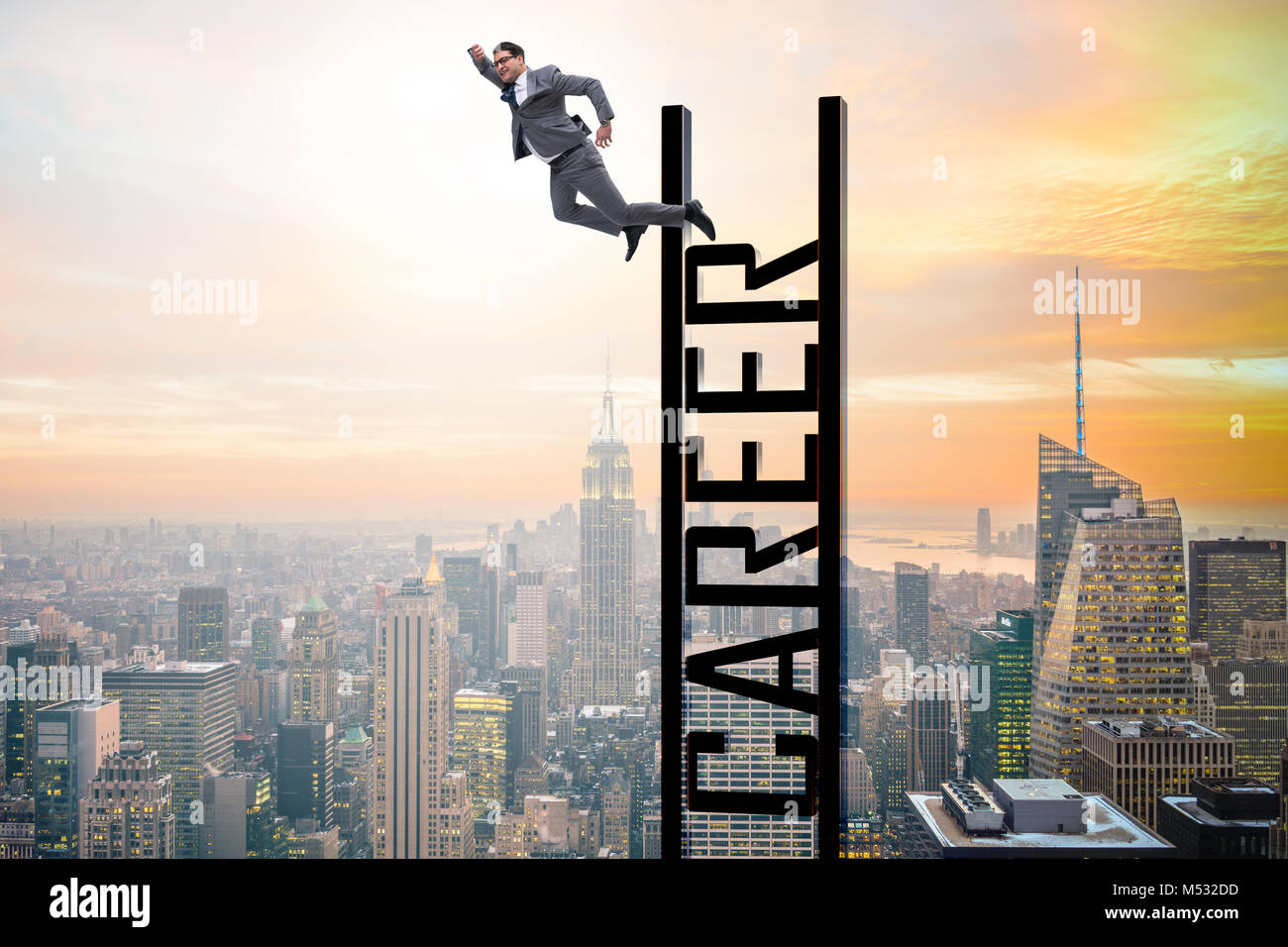 Businessman failing in his career Stock Photo - Alamy