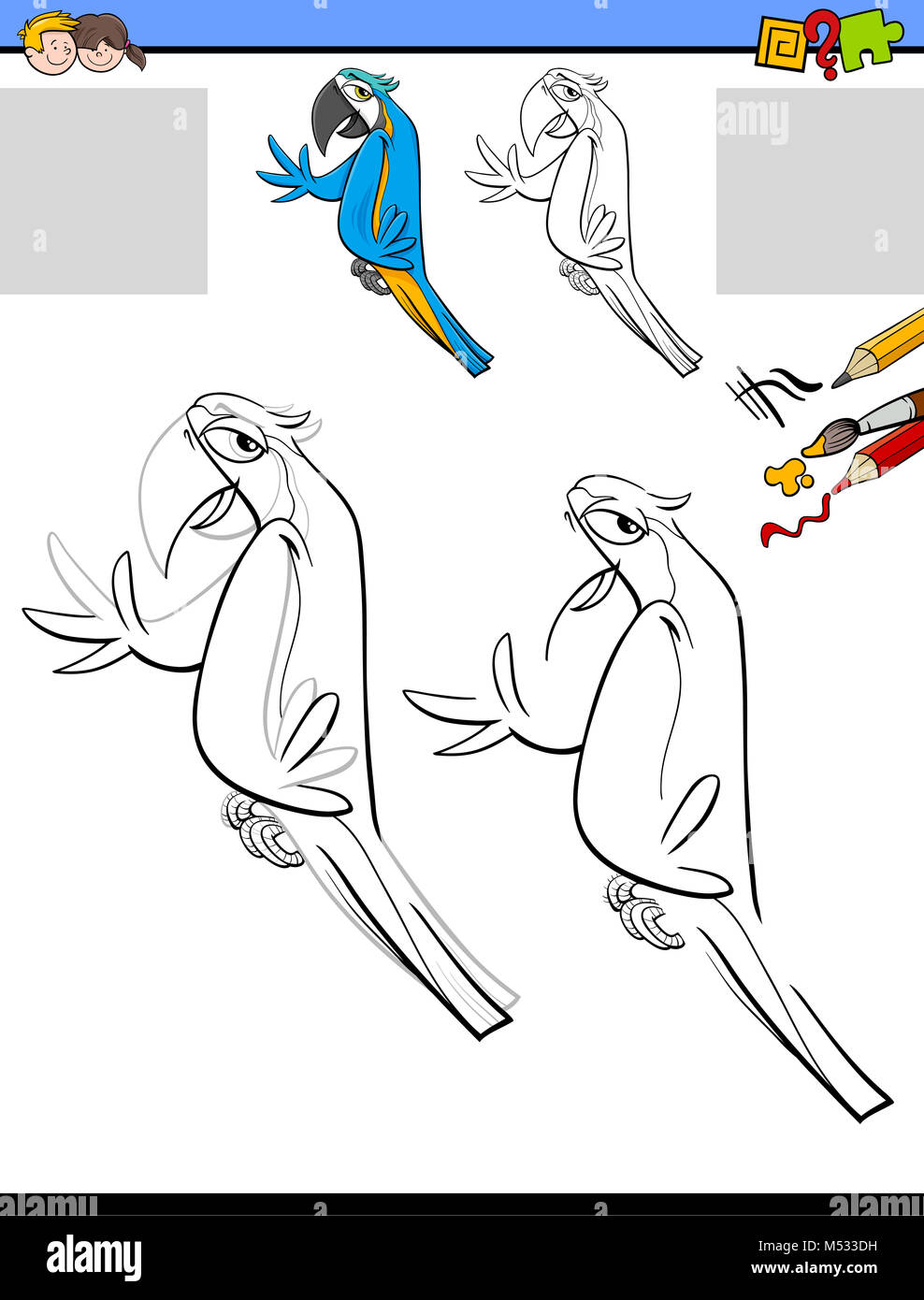Rio Macaw Coloring Page