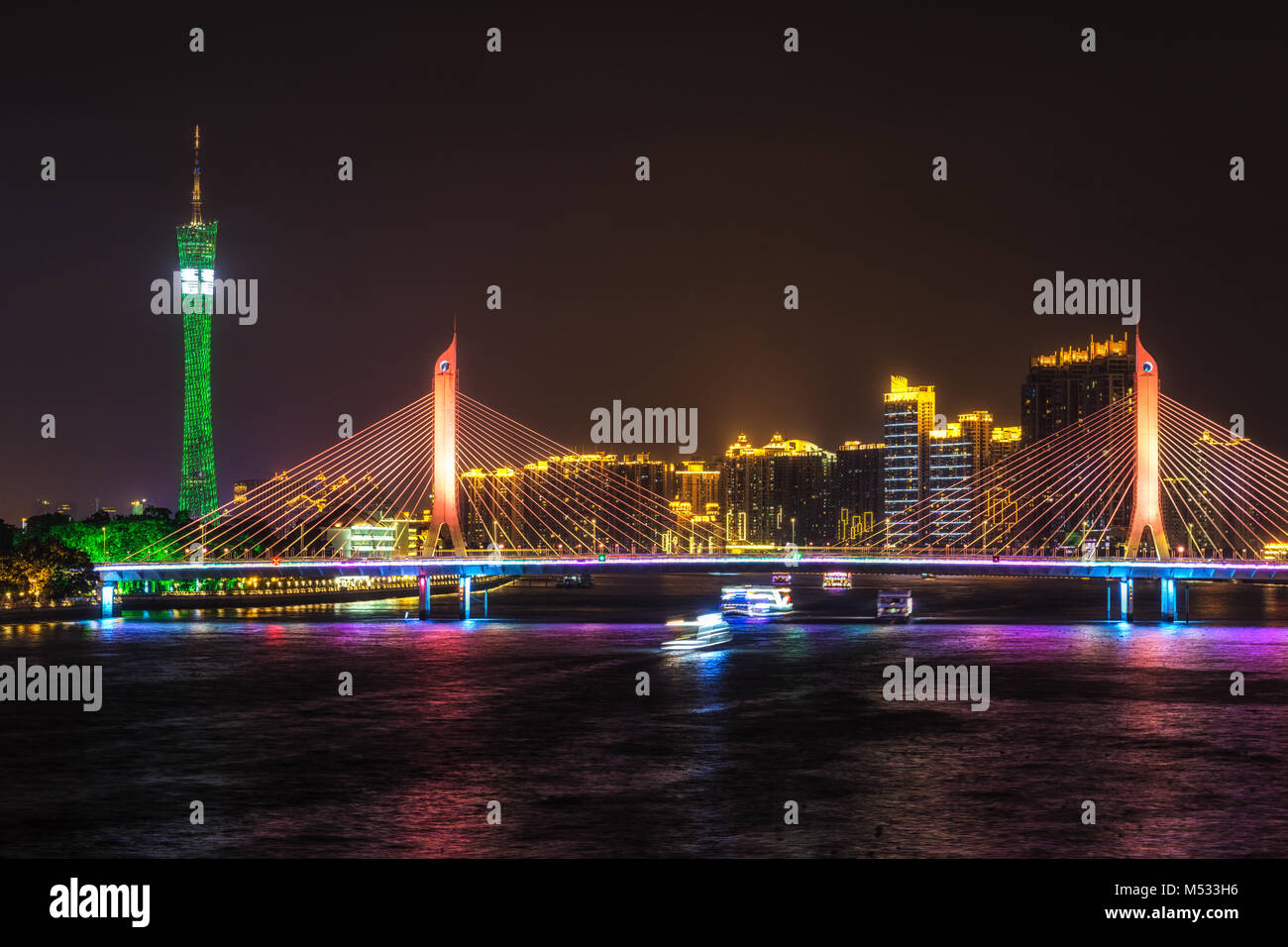 Canton tower at night Stock Photo - Alamy