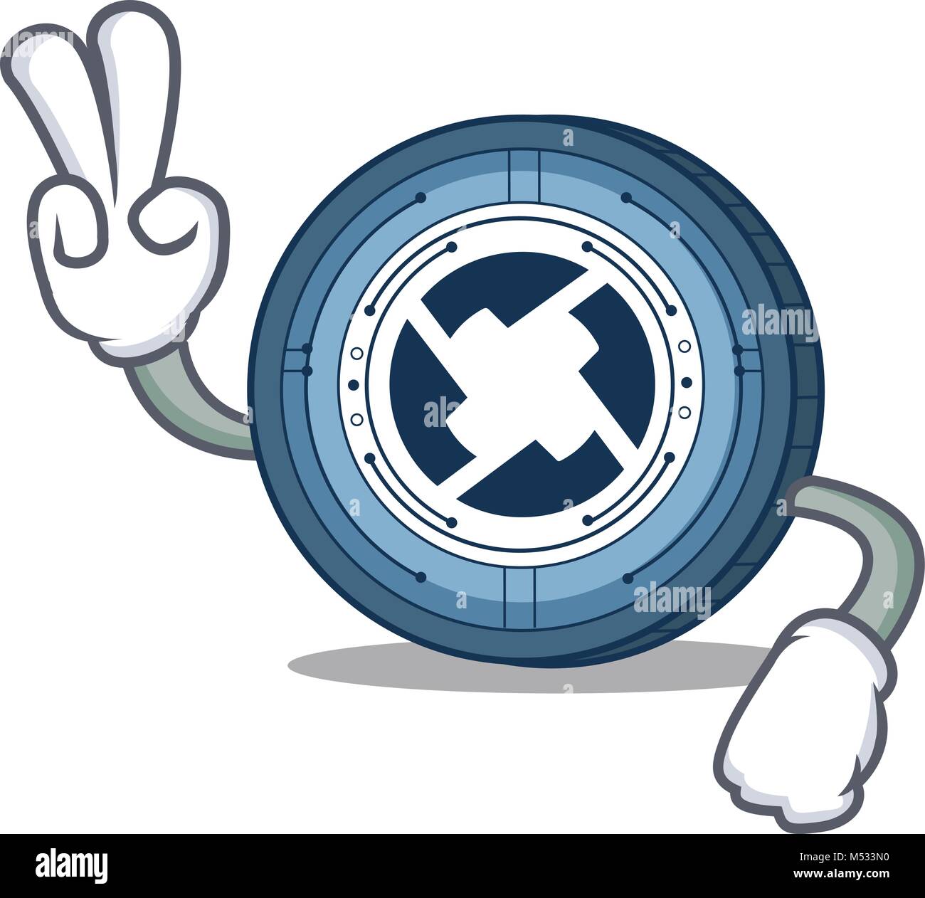 Two finger 0X coin character cartoon Stock Vector Image & Art - Alamy