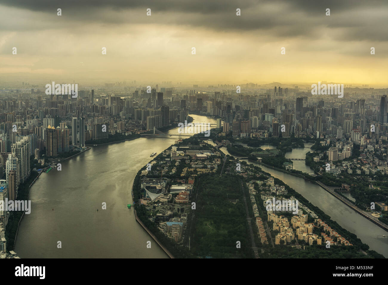 Canton tower observation deck Stock Photo - Alamy