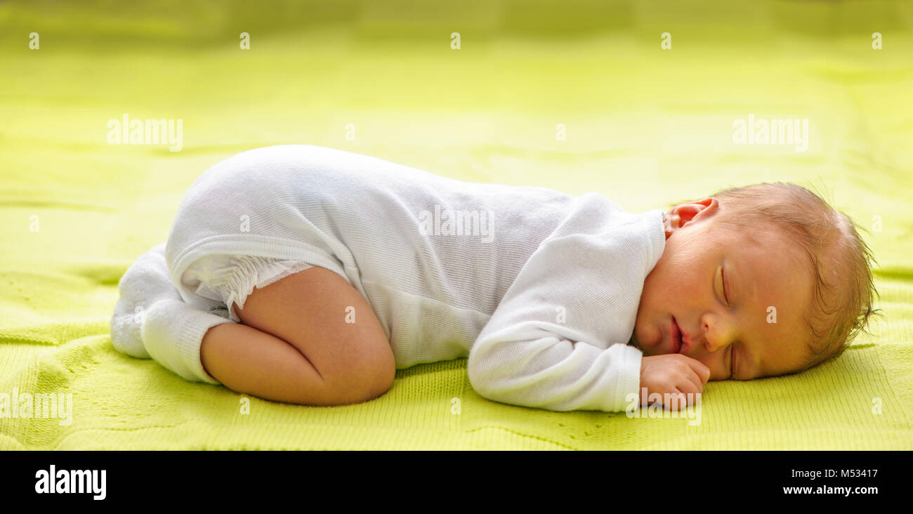 One week old newborn baby Stock Photo - Alamy