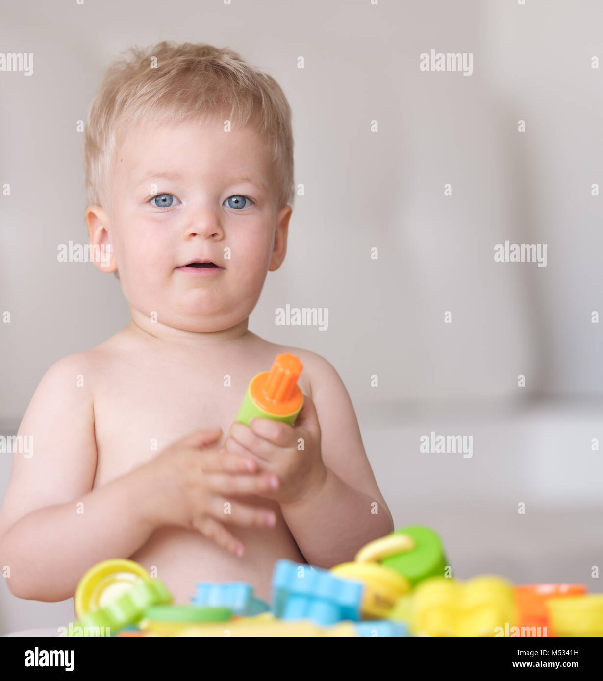 Child Playing Modeling Clay High Resolution Stock Photography and ...