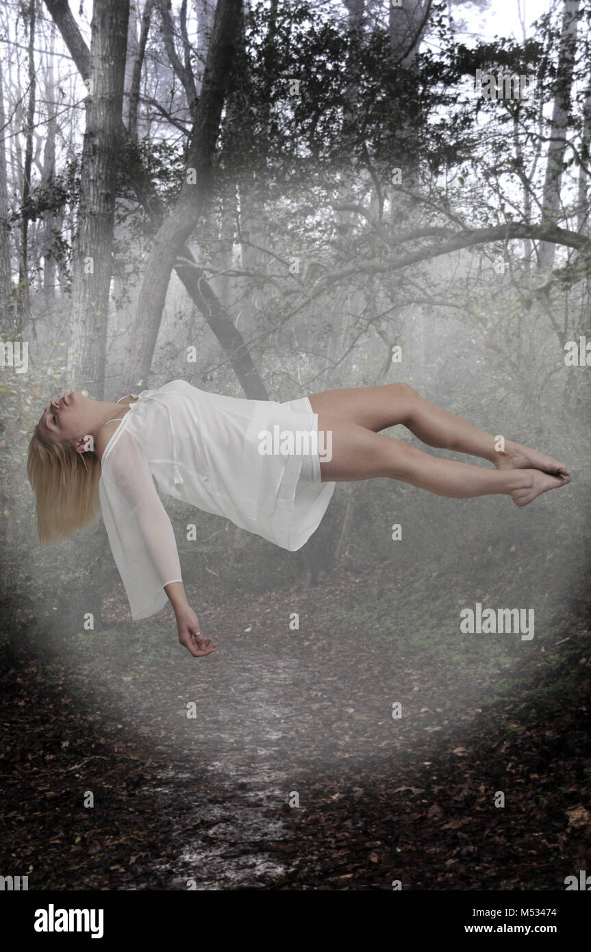 Beautiful Floating woman Stock Photo - Alamy