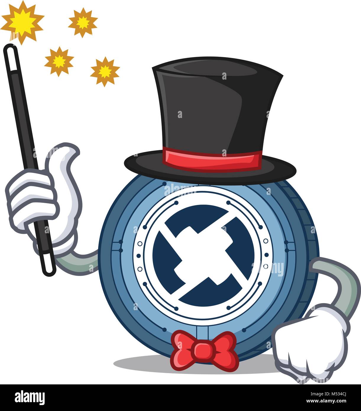 Magician 0X coin mascot cartoon Stock Vector Image & Art - Alamy