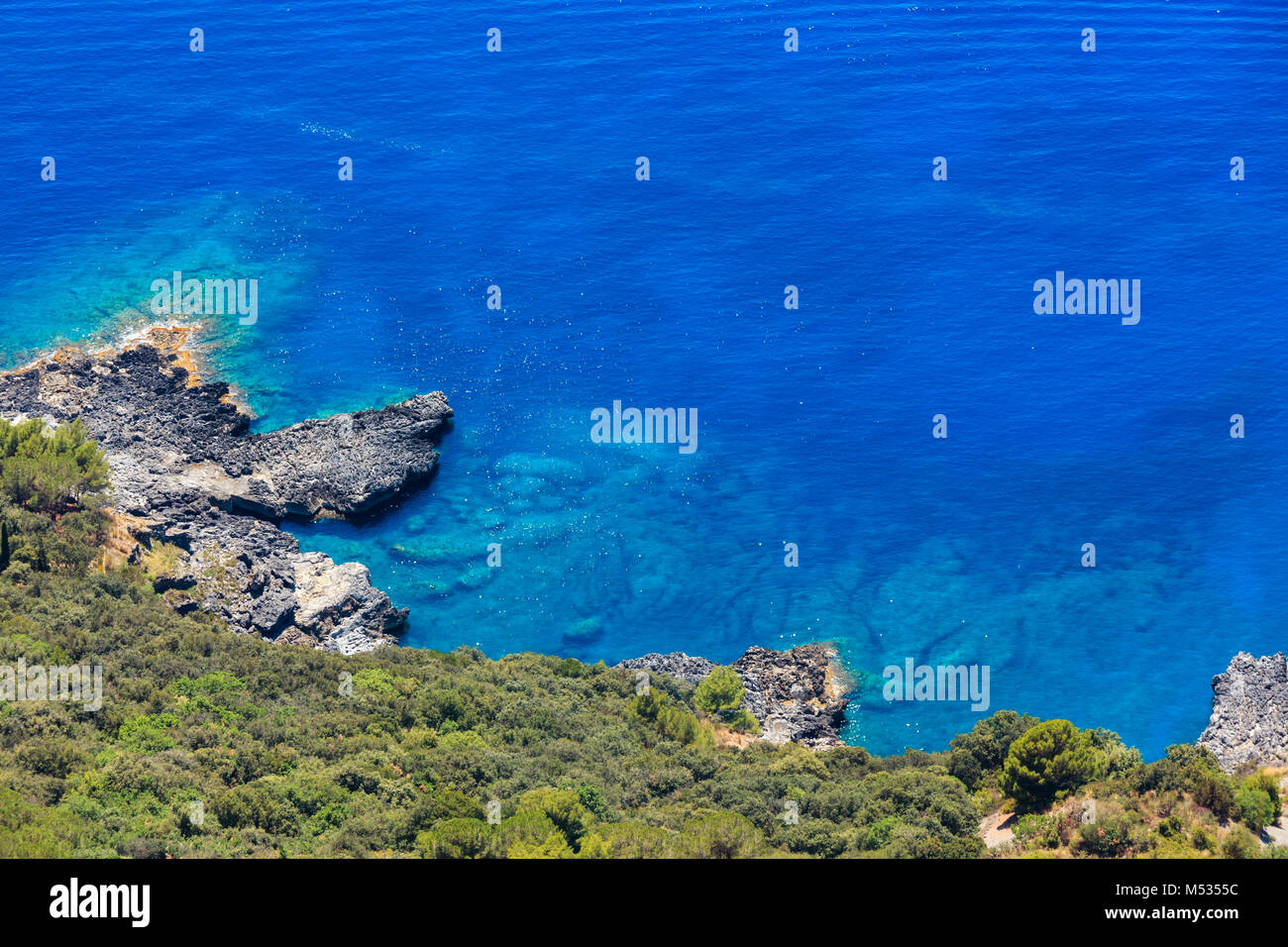 Tyrrhenian sea coast, Italy Stock Photo - Alamy