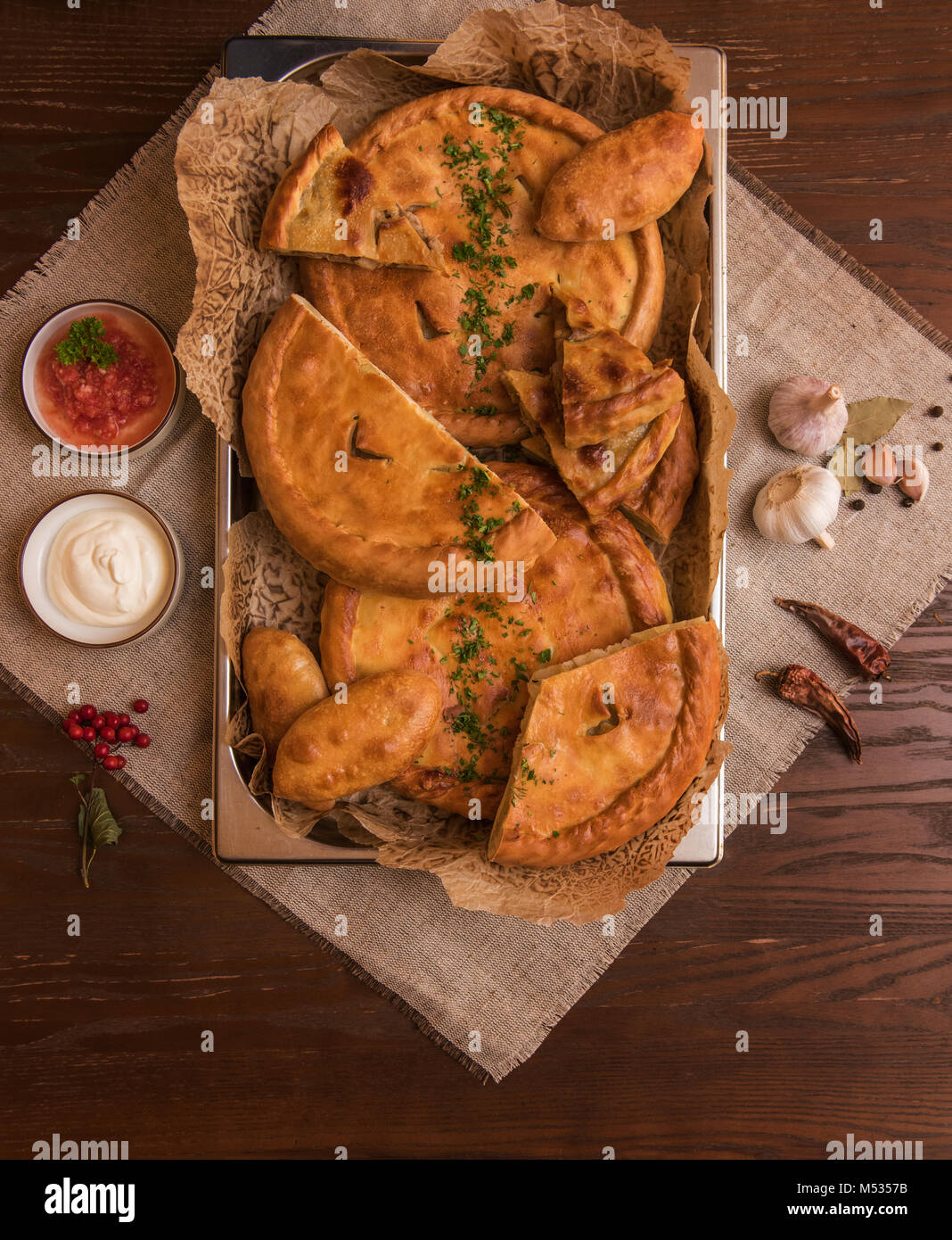 Different pies composition Stock Photo - Alamy