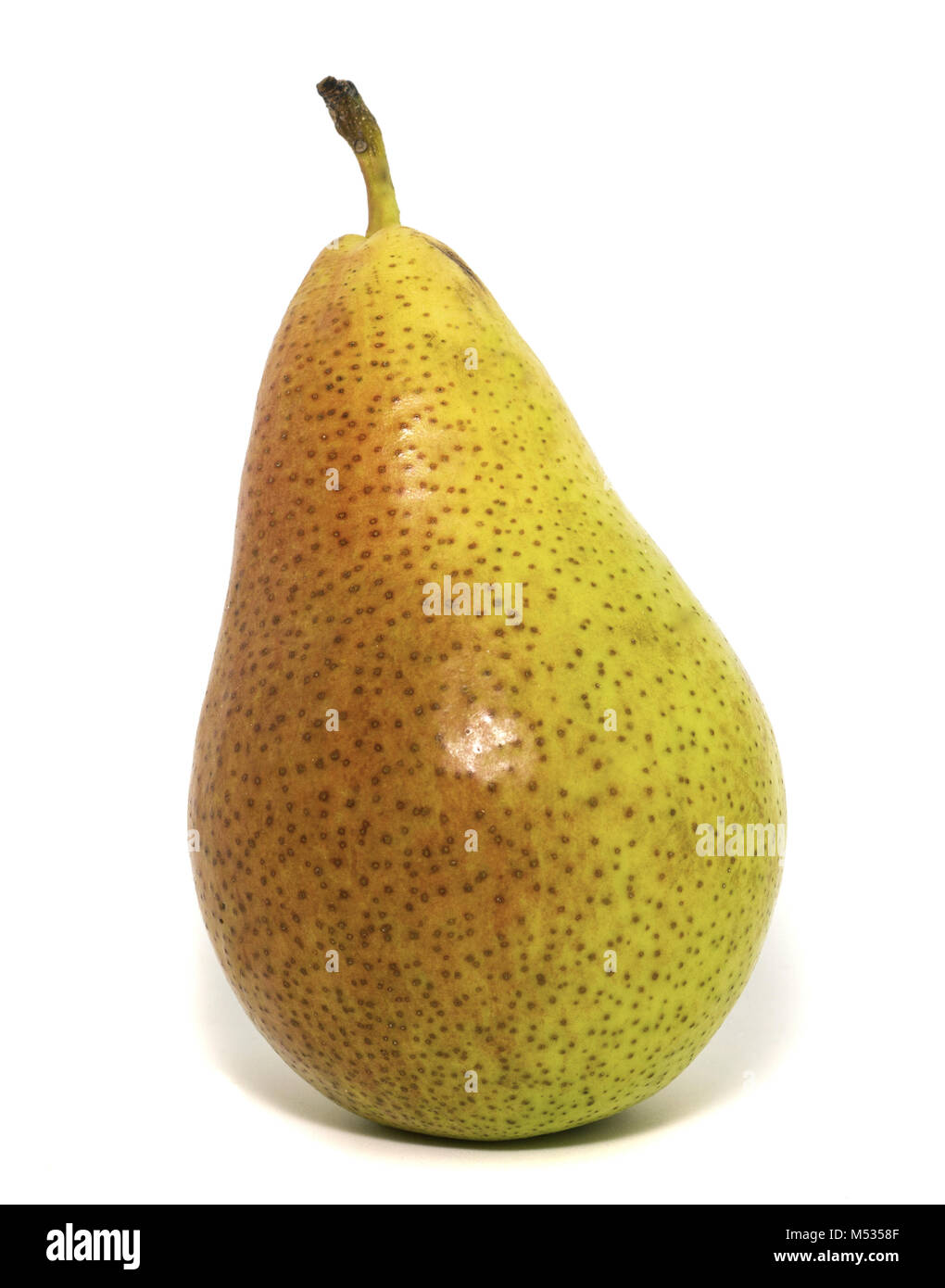 Red-yellow Pear on white Background Stock Photo - Alamy